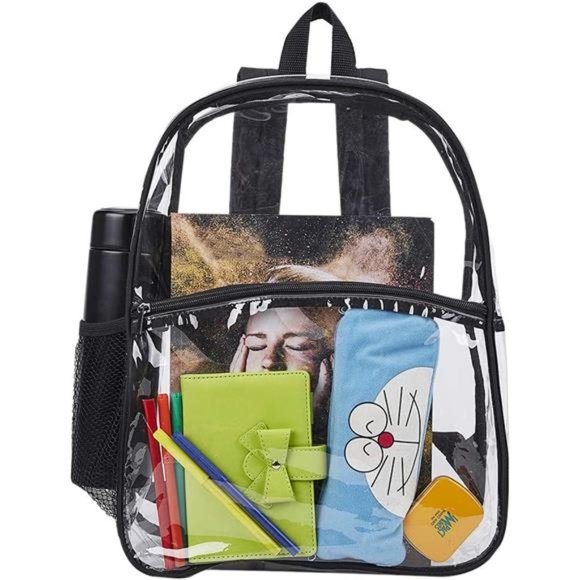 Bags | Women Heavy Duty Clear Backpack Transparent Pvc Concert Mini ...